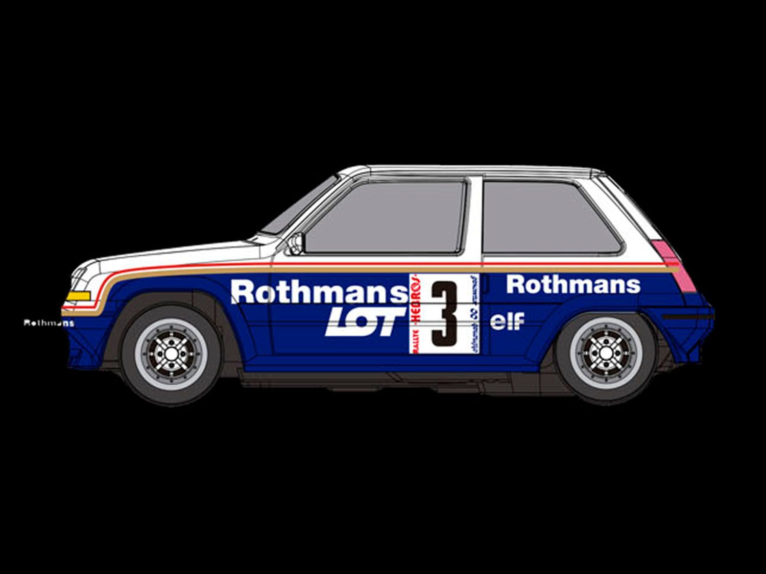 Fly | Renault 5 GT Turbo | #3 Rothmans Rally | Dirt Effect | A2081AR ...